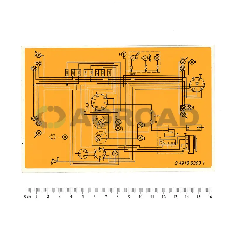 Samolepka Elektrické schéma | 4918-5303 - Agroad - assortiment de ...